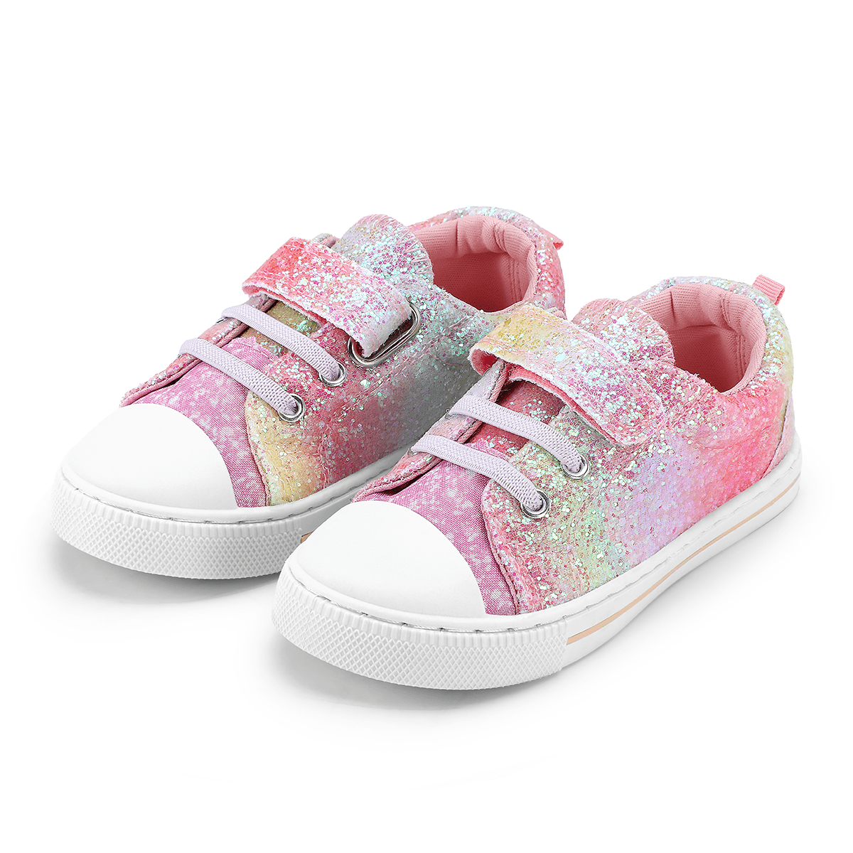 Kushyshoo Kid Canvas Shoes Colorful Glitter Casual Children Sneaker ...