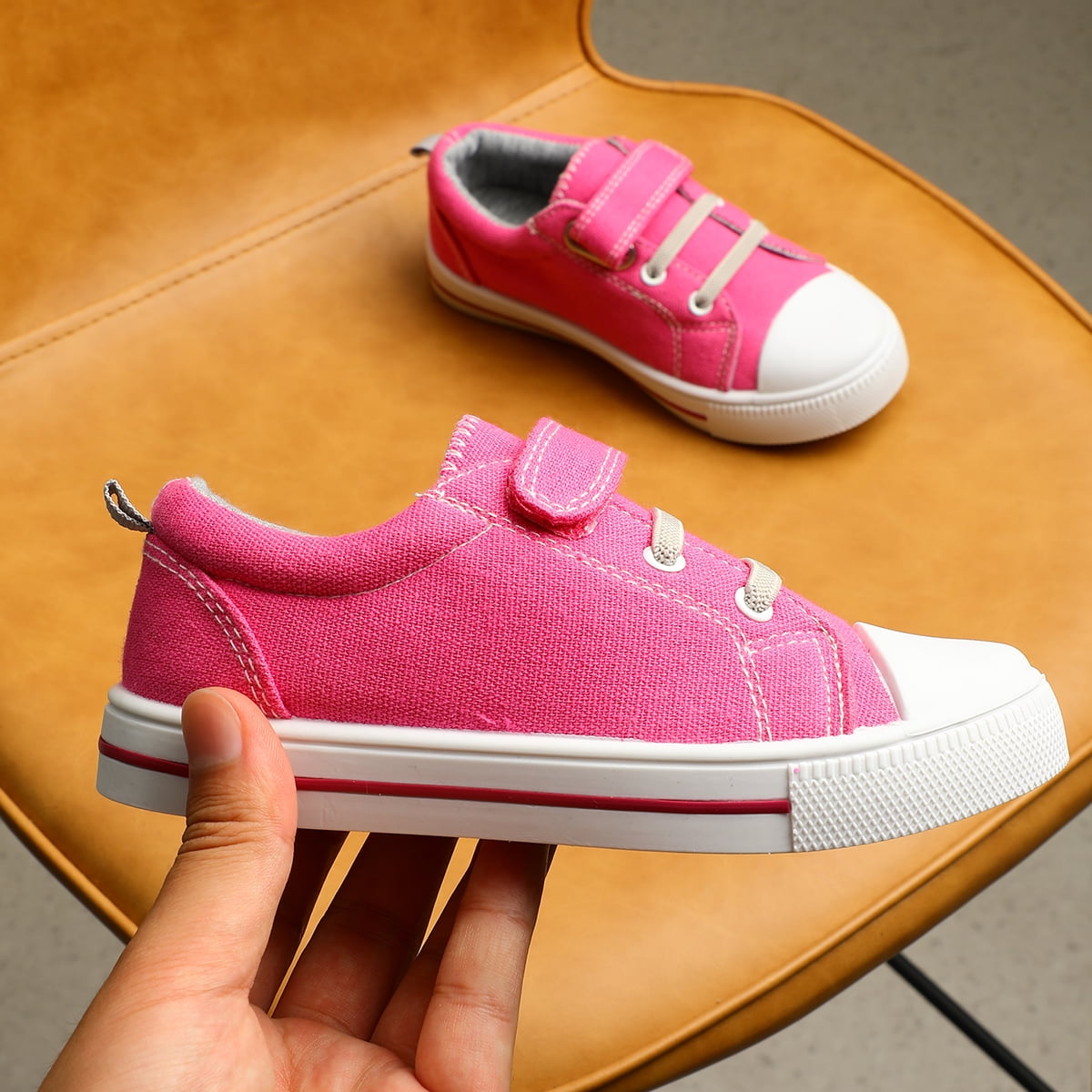 Kushyshoo Kid Canvas Shoes Pink Casual Children Sneaker Size 13 Little ...