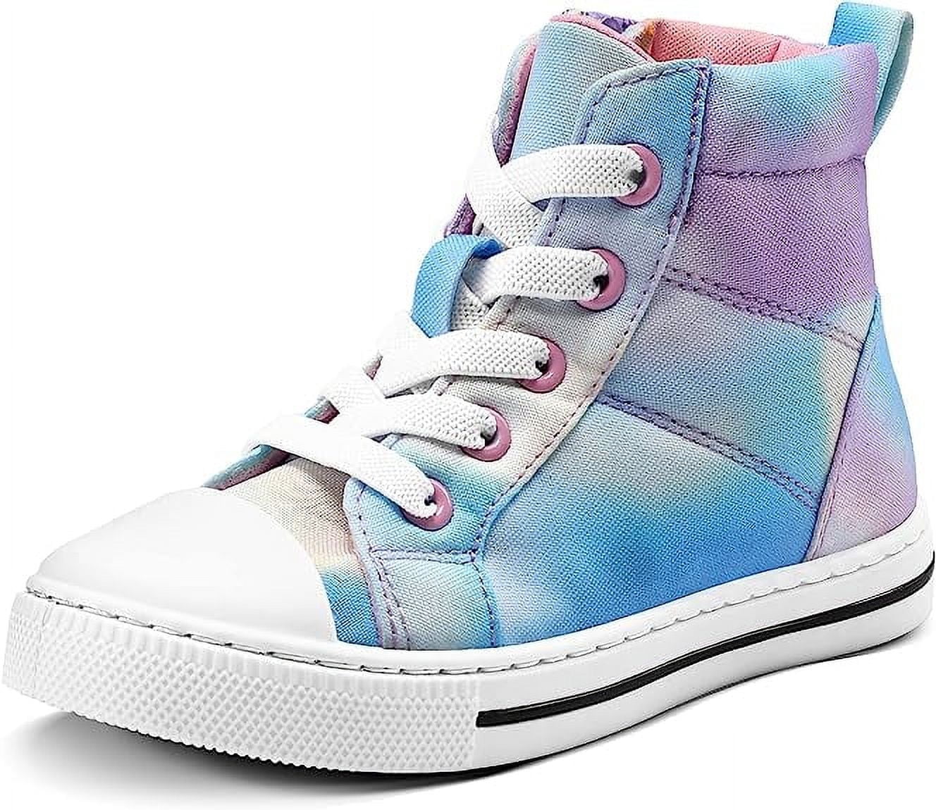 Kushyshoo Kids Canvas Sneakers Color Gradient High-Top Children Walking ...