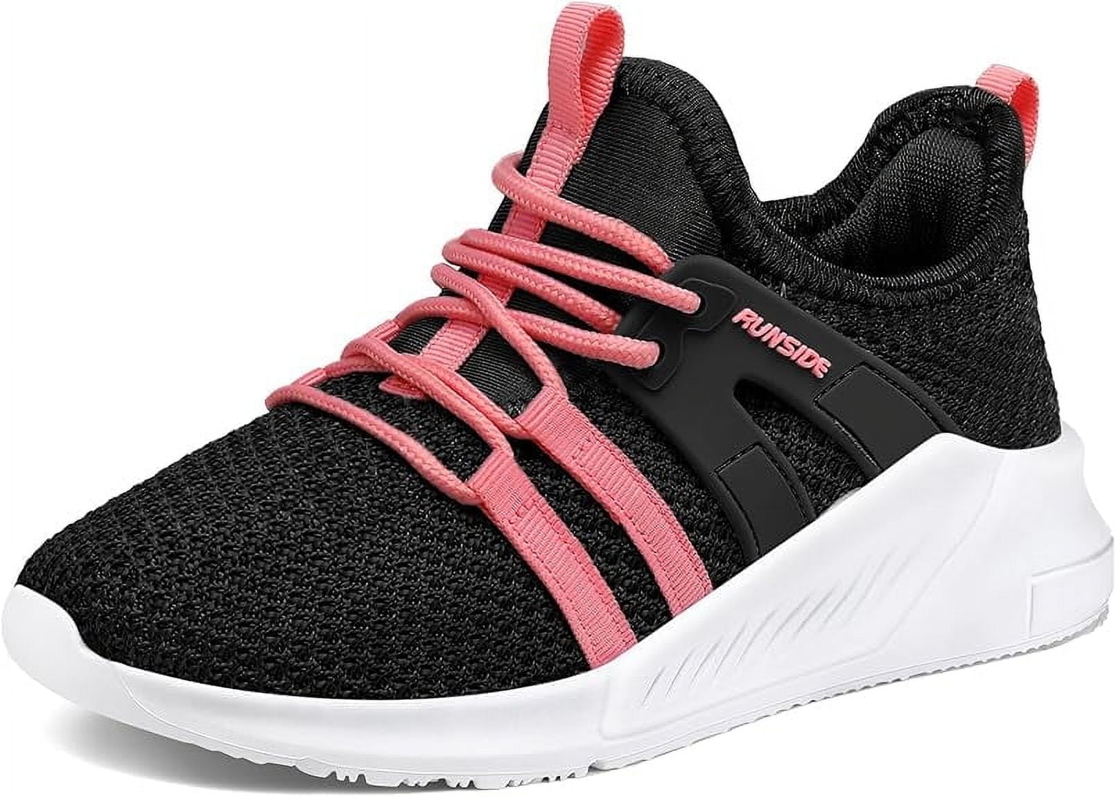 Kushyshoo Kids Sneakers Black Pink Running Tennis Athletic Shoes for ...