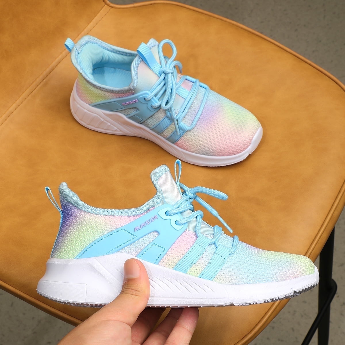 Kushyshoo Kids Sneakers Gradient Blue Running Tennis Athletic Shoes for ...