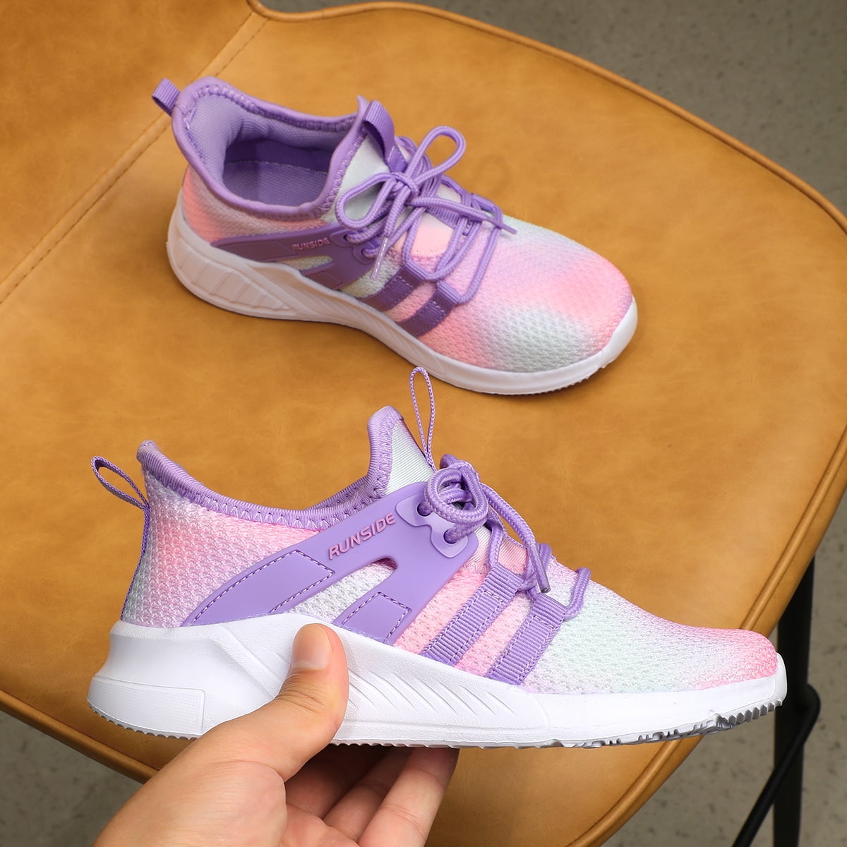 Kushyshoo Kids Sneakers Gradient Purple Running Tennis Athletic Shoes ...