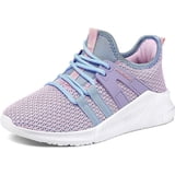Kushyshoo Kids Sneakers, Purple Running Tennis Athletic Shoes for Girls ...