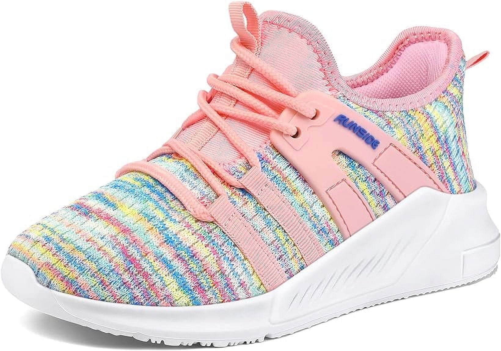Kushyshoo Kids Sneakers Rainbow Pink Running Tennis Athletic Shoes for ...