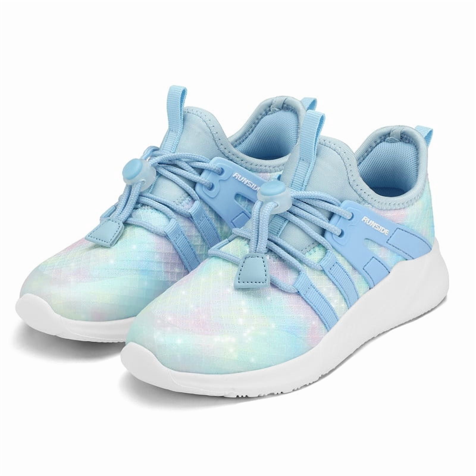 Kushyshoo Kids Sneakers Sparkly Blue Running Tennis Athletic Shoes for ...
