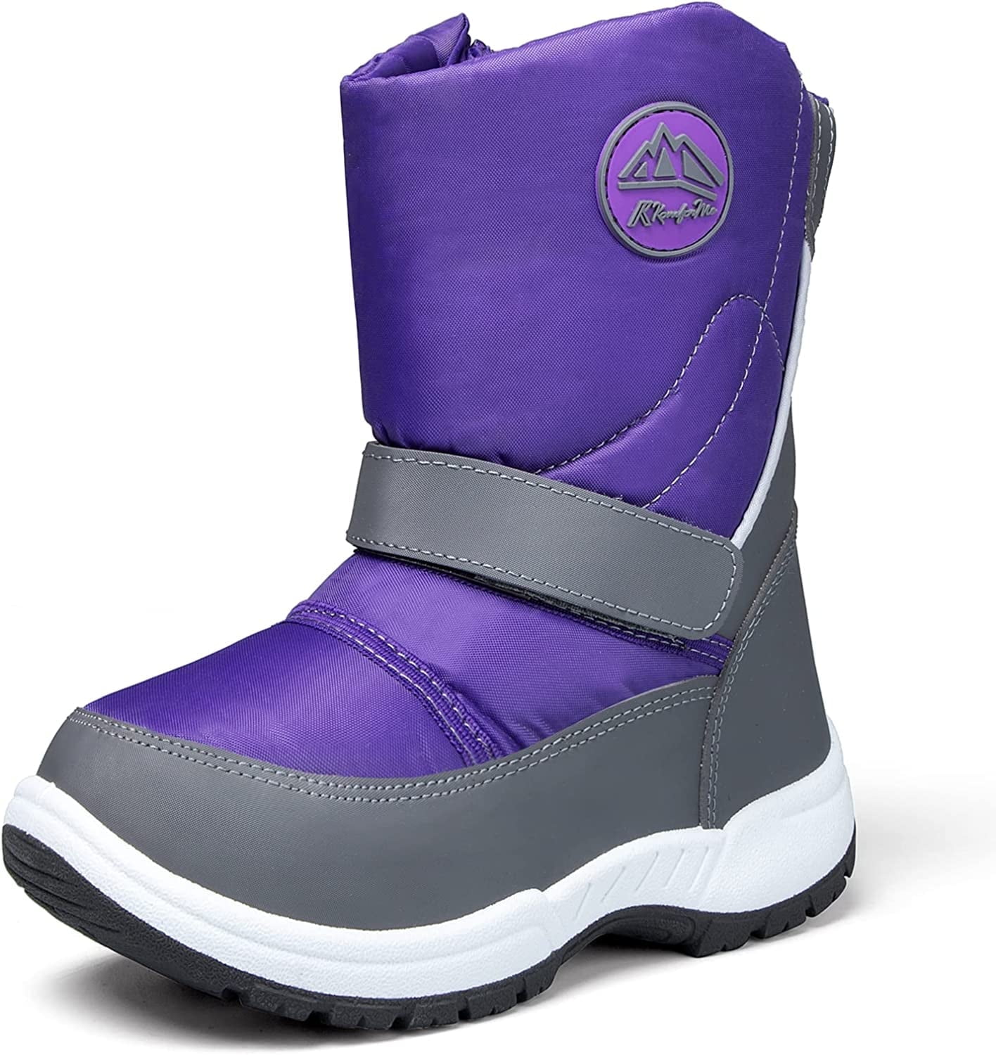 Kushyshoo Kids Waterproof Snow Boots, Purple, Little Kid Size 11 ...