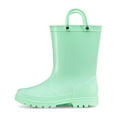Kushyshoo Little Big Kids Rain Boots Boys Girls Green Solid Boots Size ...