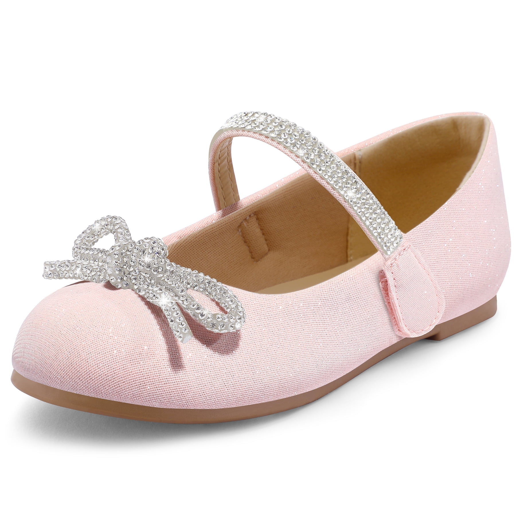 Kushyshoo Pink Girl's Bow Mary Jane Dress Shoes Ballet Princess Flats ...