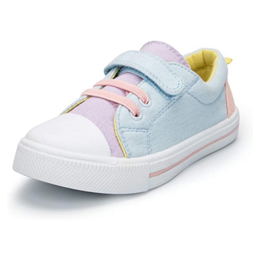 Kushyshoo Toddler Canvas Shoes Blue Hook and Loop Children Sneakers Size 8 - Walmart.com