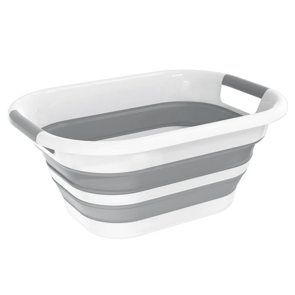42L (11 gallon) Collapsible Plastic Laundry Basket - Foldable Pop Up ...