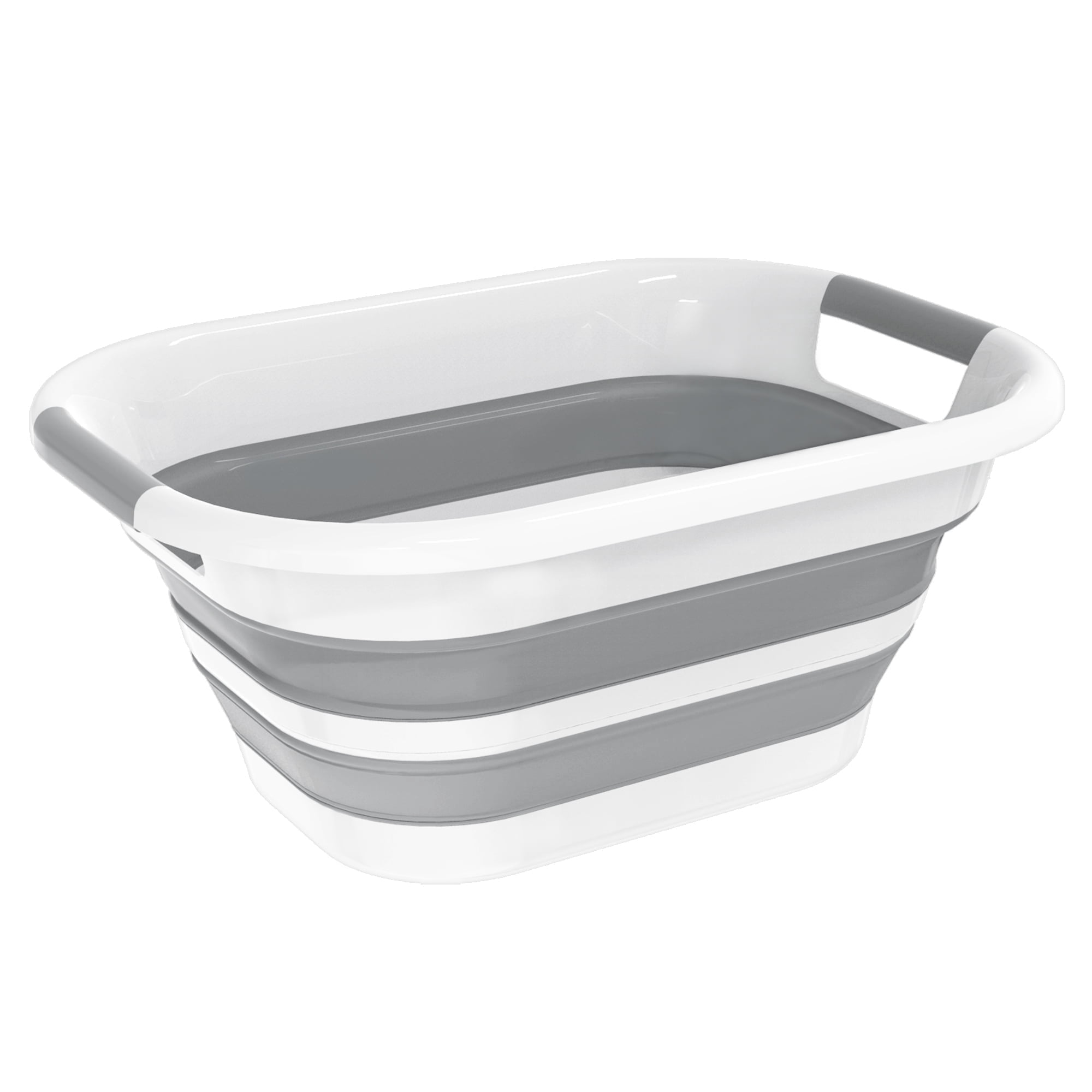 Kusmil Collapsible Plastic Laundry Basket, 26L Foldable Storage ...
