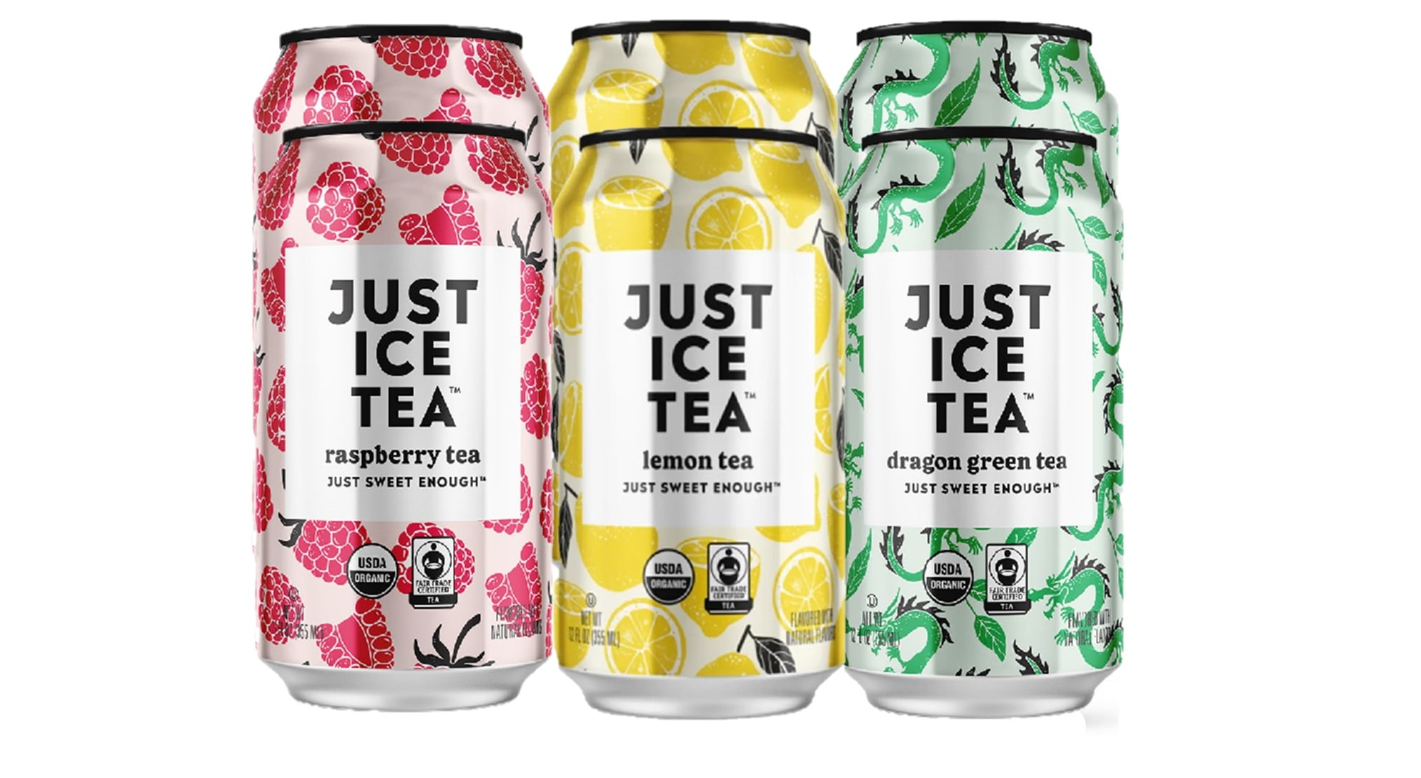 Just Ice Tea Just Sweet Enough Organic Ice Tea, 12Oz Can Variety of ...
