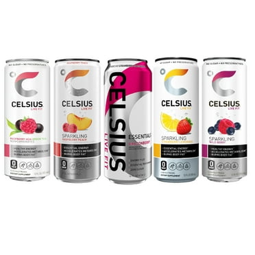 CELSIUS Essential Energy Drink, Sparkling Vibe Variety Pack, Zero Sugar ...