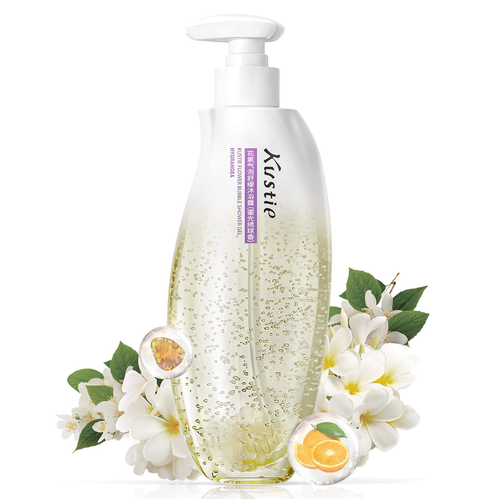 Kustie Floral Oxygen Foaming AKF18 Body Wash with 8 Botanical Extracts ...