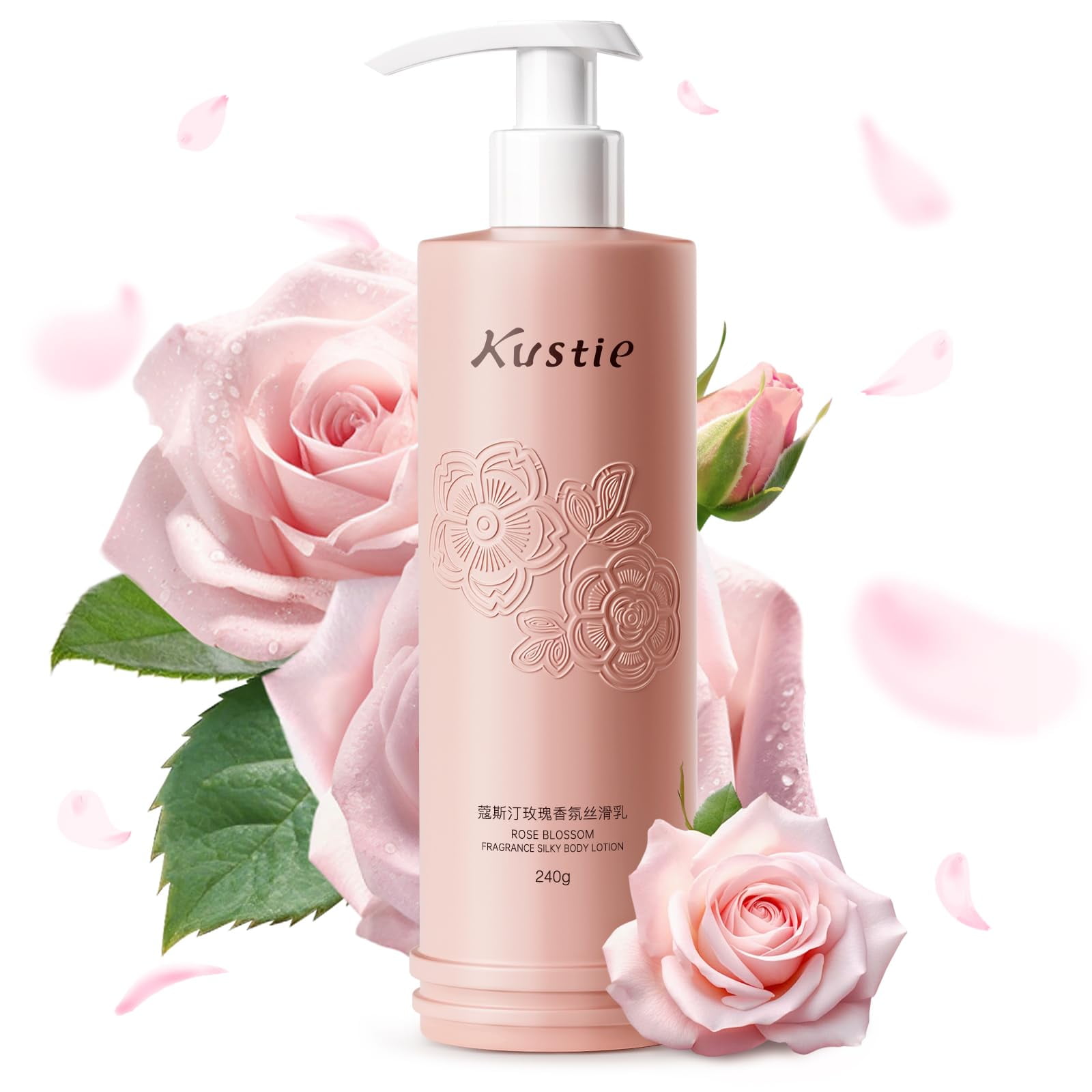 Kustie Rose Body Lotion, Infused HYZ01 with Essential Oil & Niacinamide ...