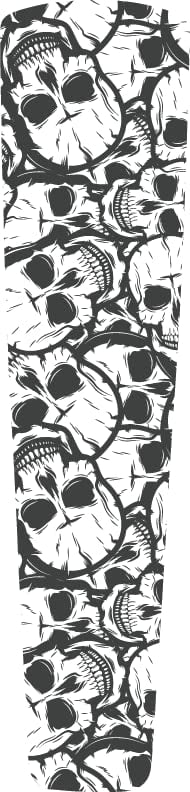 Kustom Cycle Parts Aftermarket Black and White Skulls Themed Plastic ...