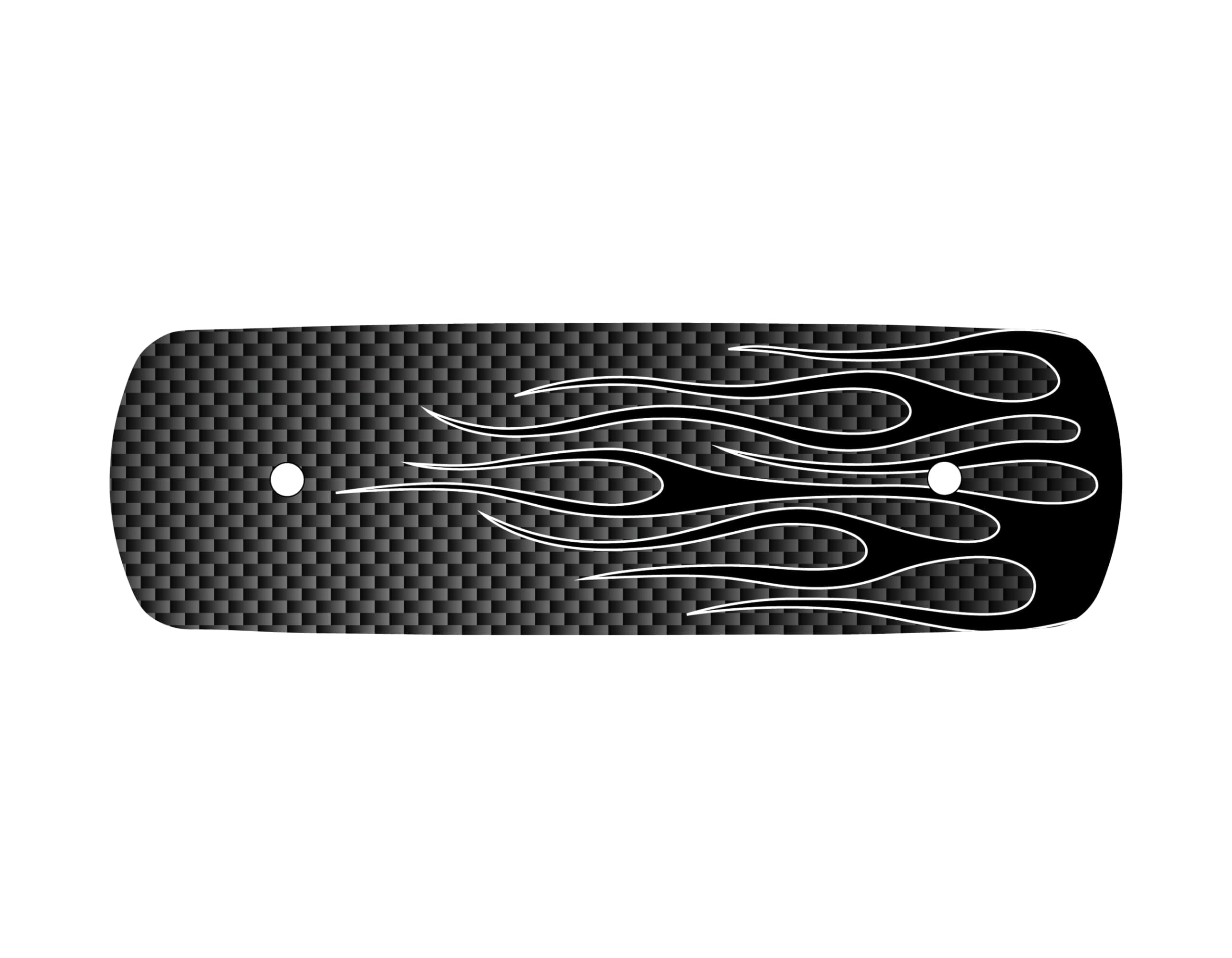 Kustom Cycle Parts Carbon Fiber Flames Air Cleaner Cover Insert ...