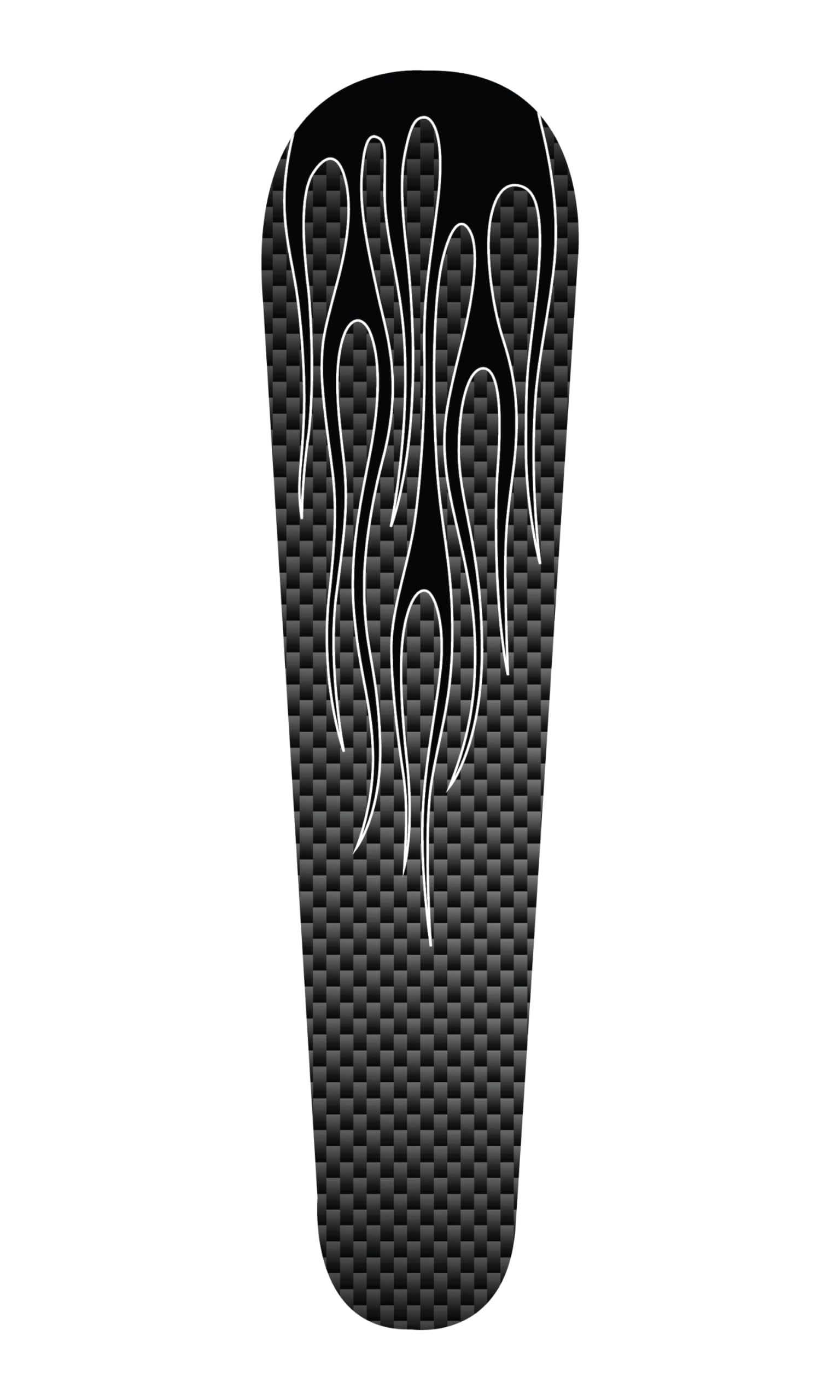 Kustom Cycle Parts Carbon Fiber Flames Dash Insert! Fits Harley ...