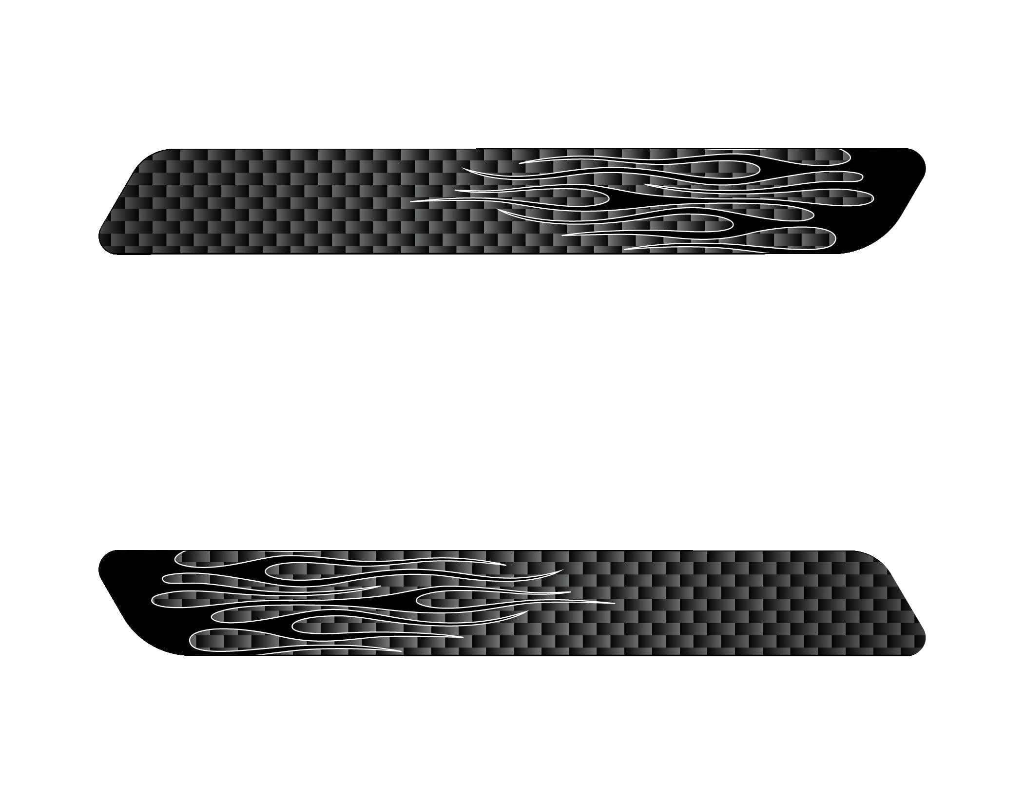Kustom Cycle Parts Carbon Fiber Flames Saddlebag Inserts! Sold in pairs ...