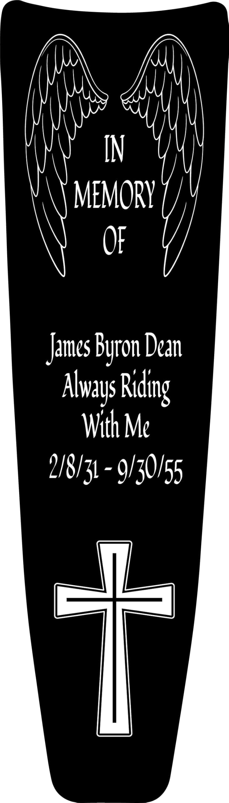 Kustom Cycle Parts Custom in Loving Memory Plastic Dash Panel Console ...