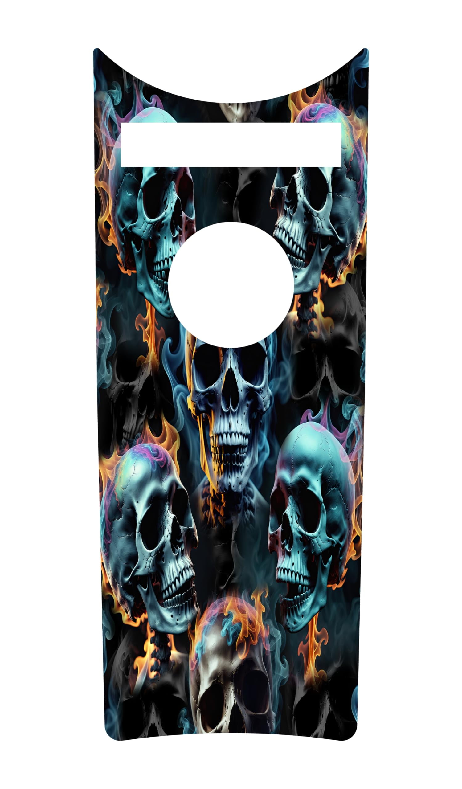 Kustom Cycle Parts Fire Skulls Dash Panel Console Insert! Compatible ...