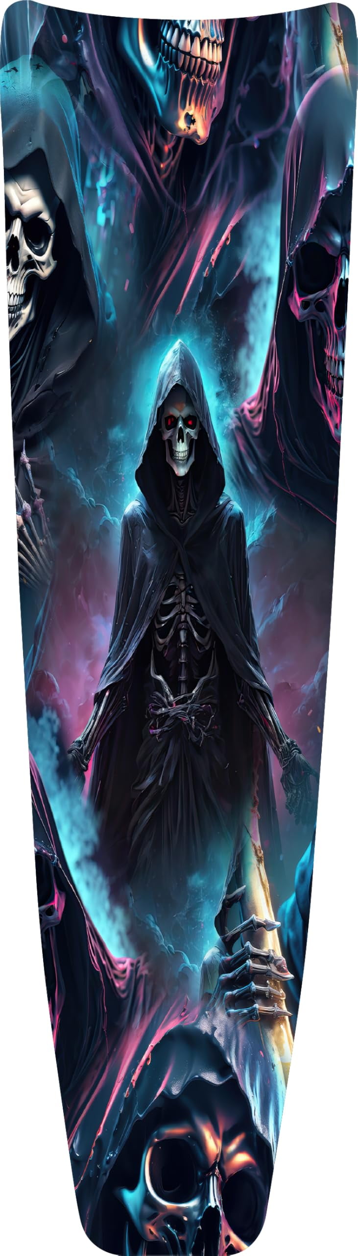 Kustom Cycle Parts Gothic Grim Reaper Plastic Dash Panel Console Insert ...