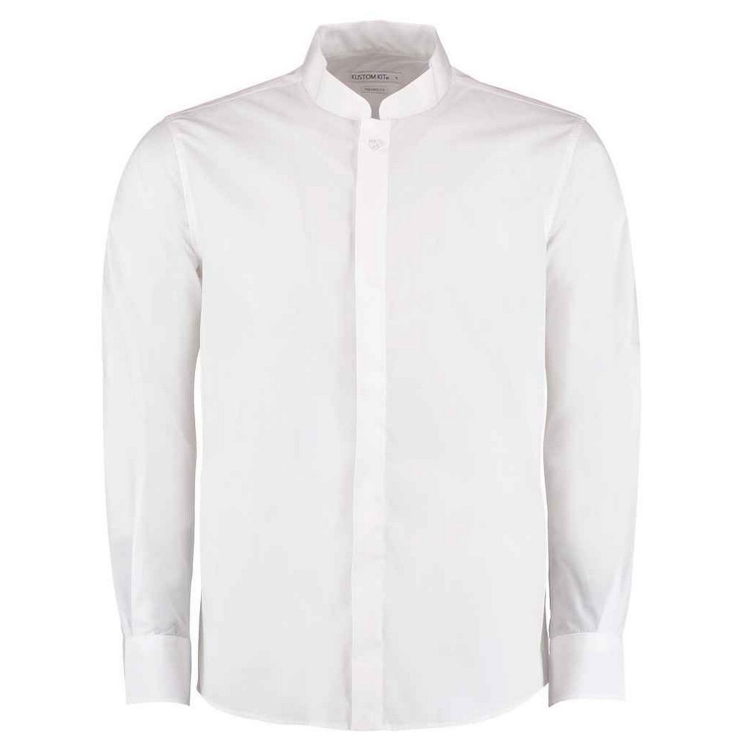 Kustom Kit Mens Mandarin Collar Long-Sleeved Shirt - Walmart.com