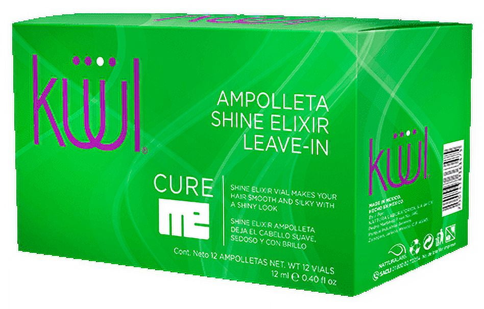 Kuul Cure Me Hair Shine Elixir Leave-in Vials/Ampolletas para el ...