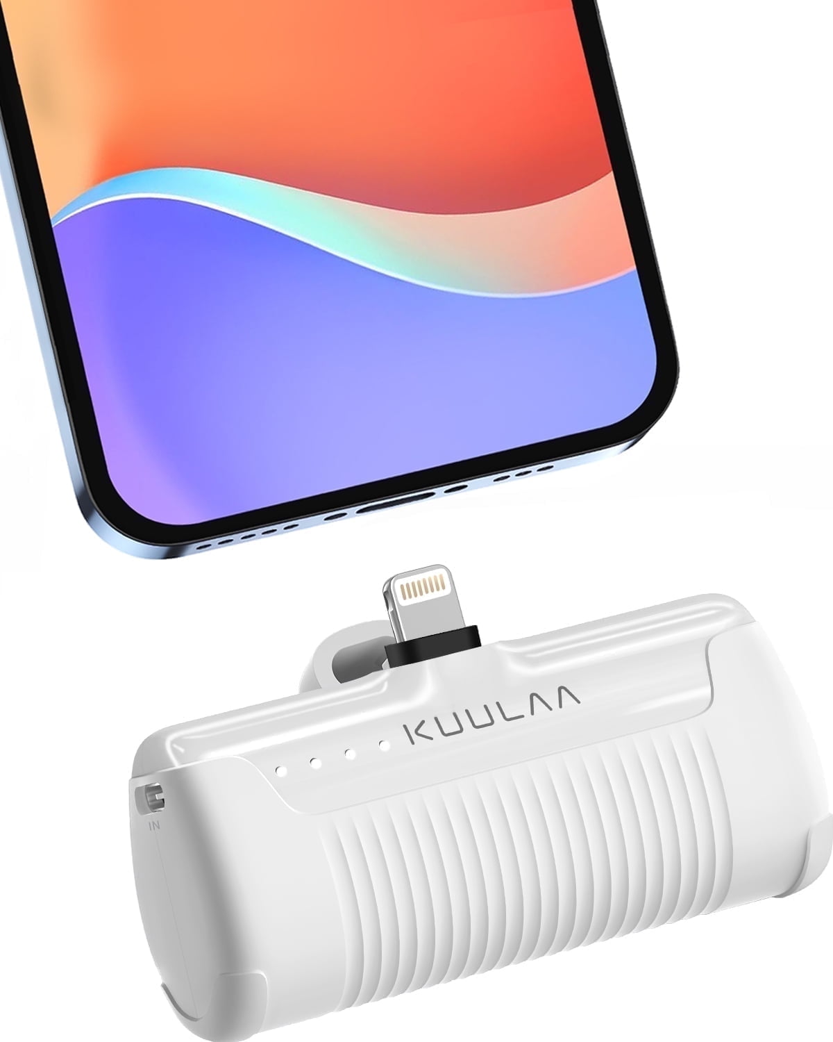 Kuulaa Portable Mini Charger Power Bank 4500mAh Built-in Cables Small ...
