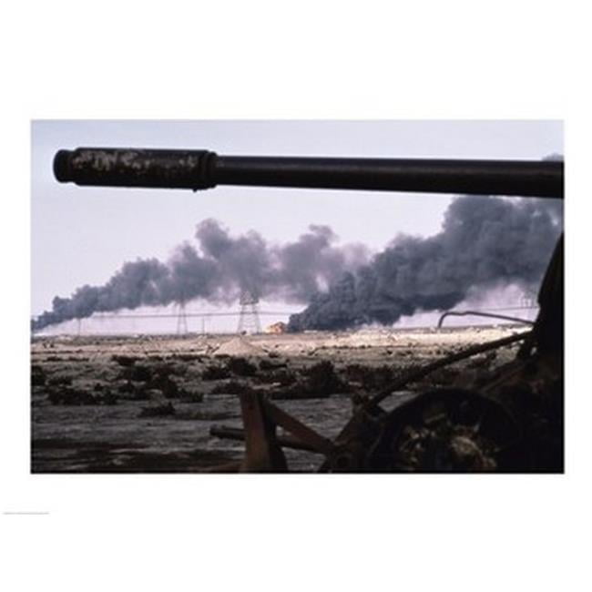 Kuwait An Oil Field Set Ablaze Poster Print, 24 x 18 - Walmart.com