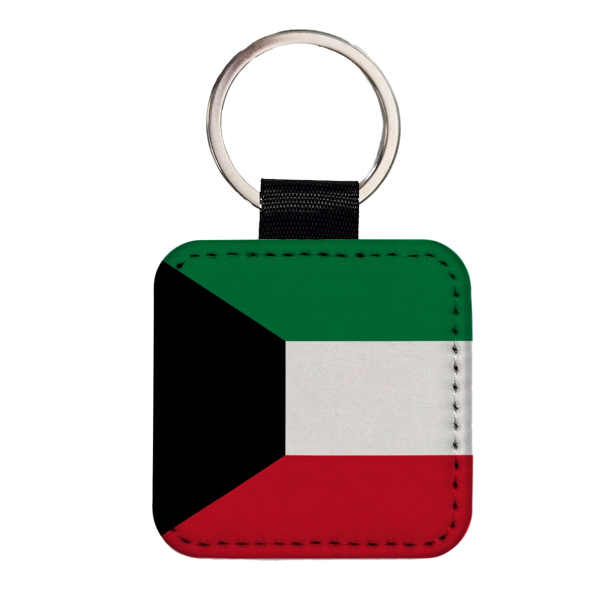 Kuwait Country Flag Faux Leather Square Keychain - Walmart.com
