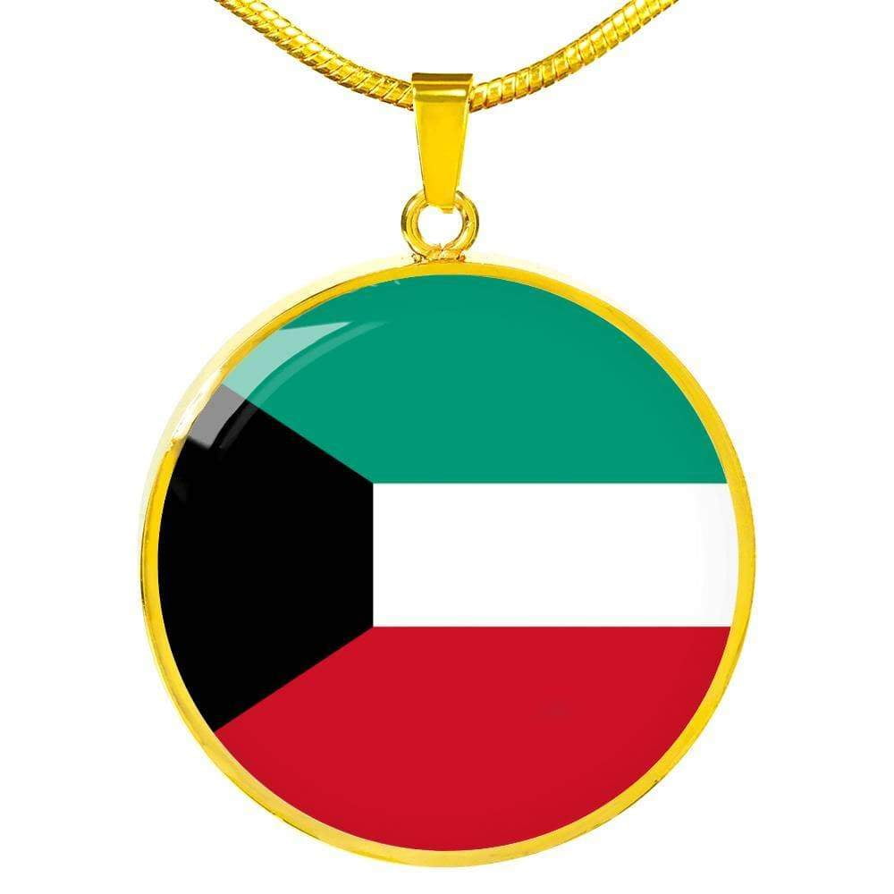 Kuwait Flag Necklace Stainless Steel or 18k Gold 18-22" - Walmart.com