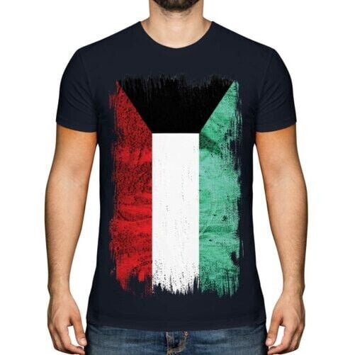 Kuwait Grunge Flagge Herren T-Shirt Al-Kuwayt Fußball Kuwaitisches ...