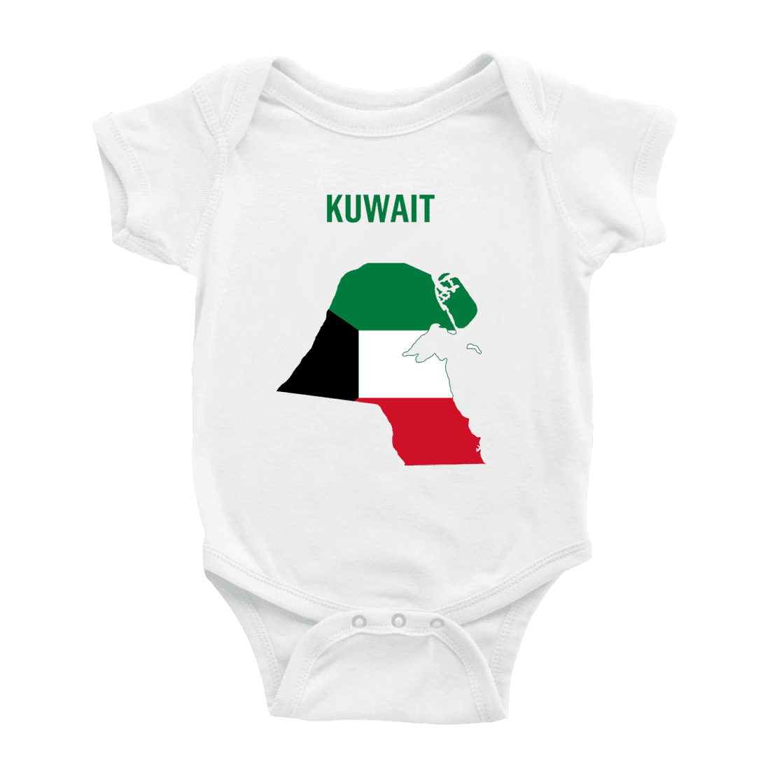 Kuwait Map Flag Cute Baby Romper (White, 3-6 Months) - Walmart.com