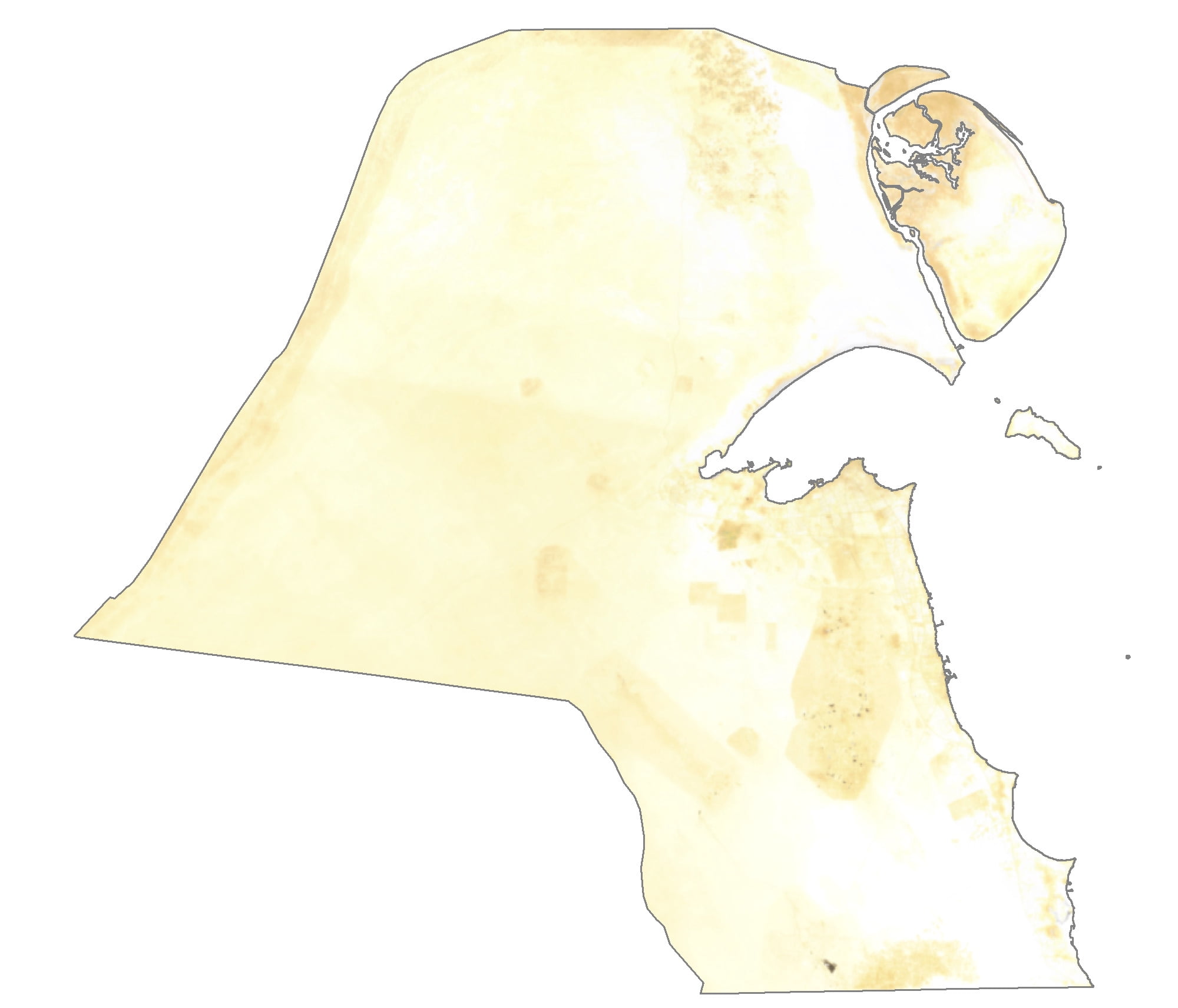 Kuwait Satellite Map GLOSSY POSTER PICTURE PHOTO PRINT BANNER ...