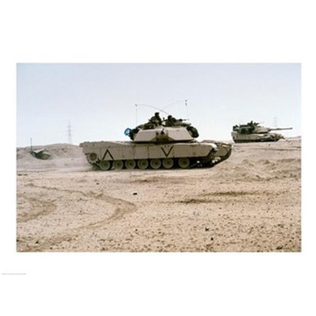 Kuwait Two M-141 Abrams Main Battle Tanks Poster Print, 24 x 18 ...