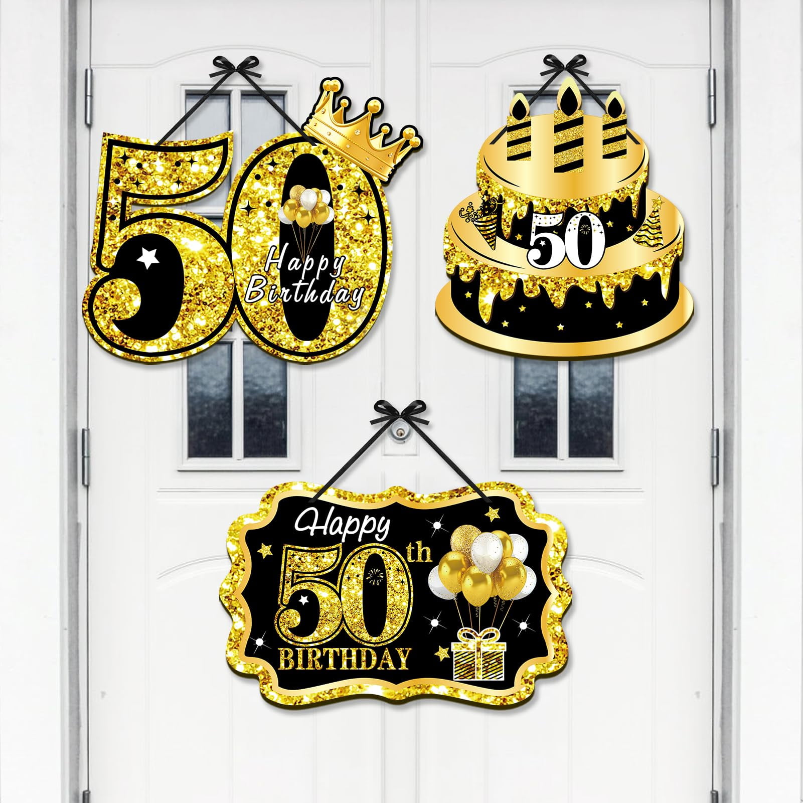 Kuxriox 3 PiecesEGSC Happy 50th Birthday Decorations for Men Women ...