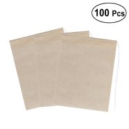 Disposable 100Pcs Mesh Drawstring Tea Bags, Heat Seal Loose Leaf Filter ...