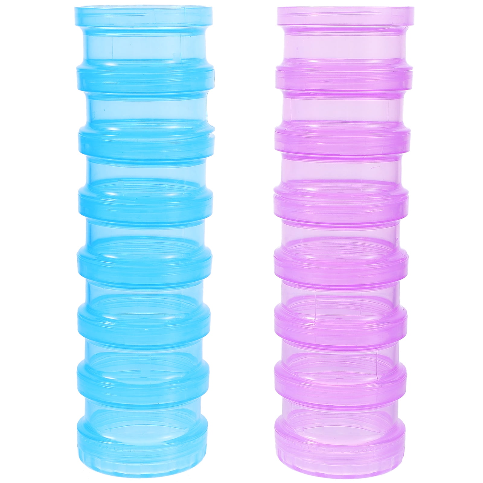 Kuyiluo 2pcs 7 Day Pill Organizer Tower Weekly Stackable Storage ...