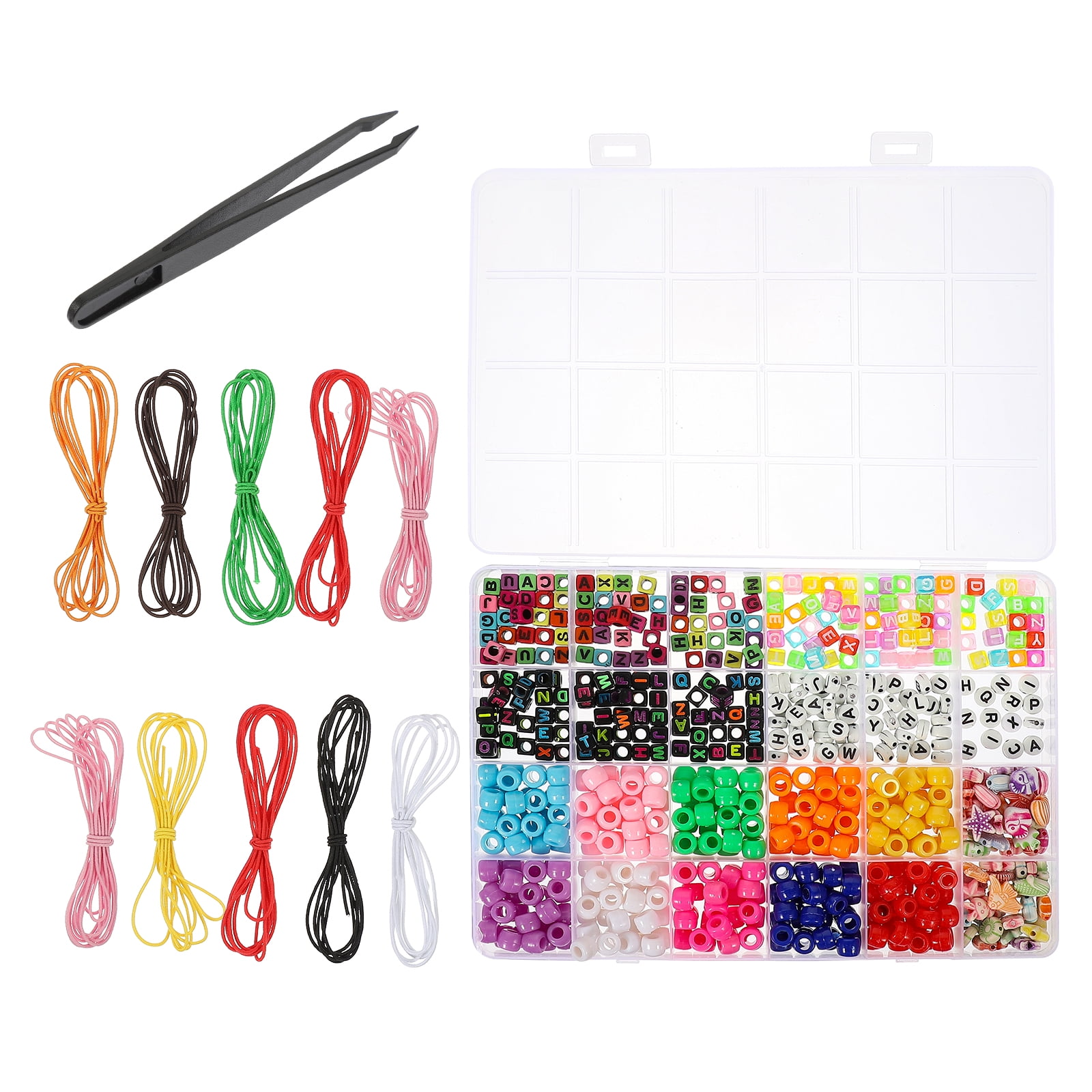 Kuyiluo Alphabet Beads 1 Set DIY Letter Beads Bucket Beads Bracelet ...