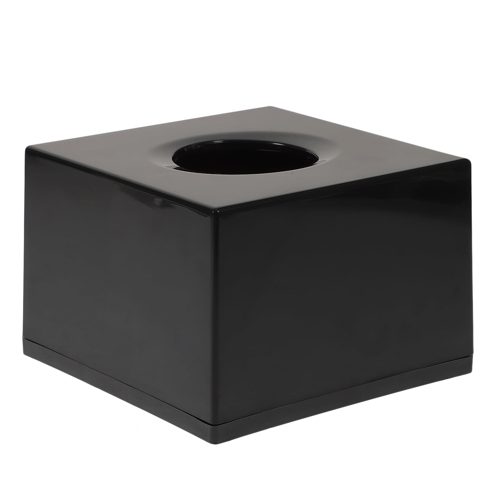Kuyiluo Black Square Tissue Box Cover for Bathroom Vanity Countertop ...