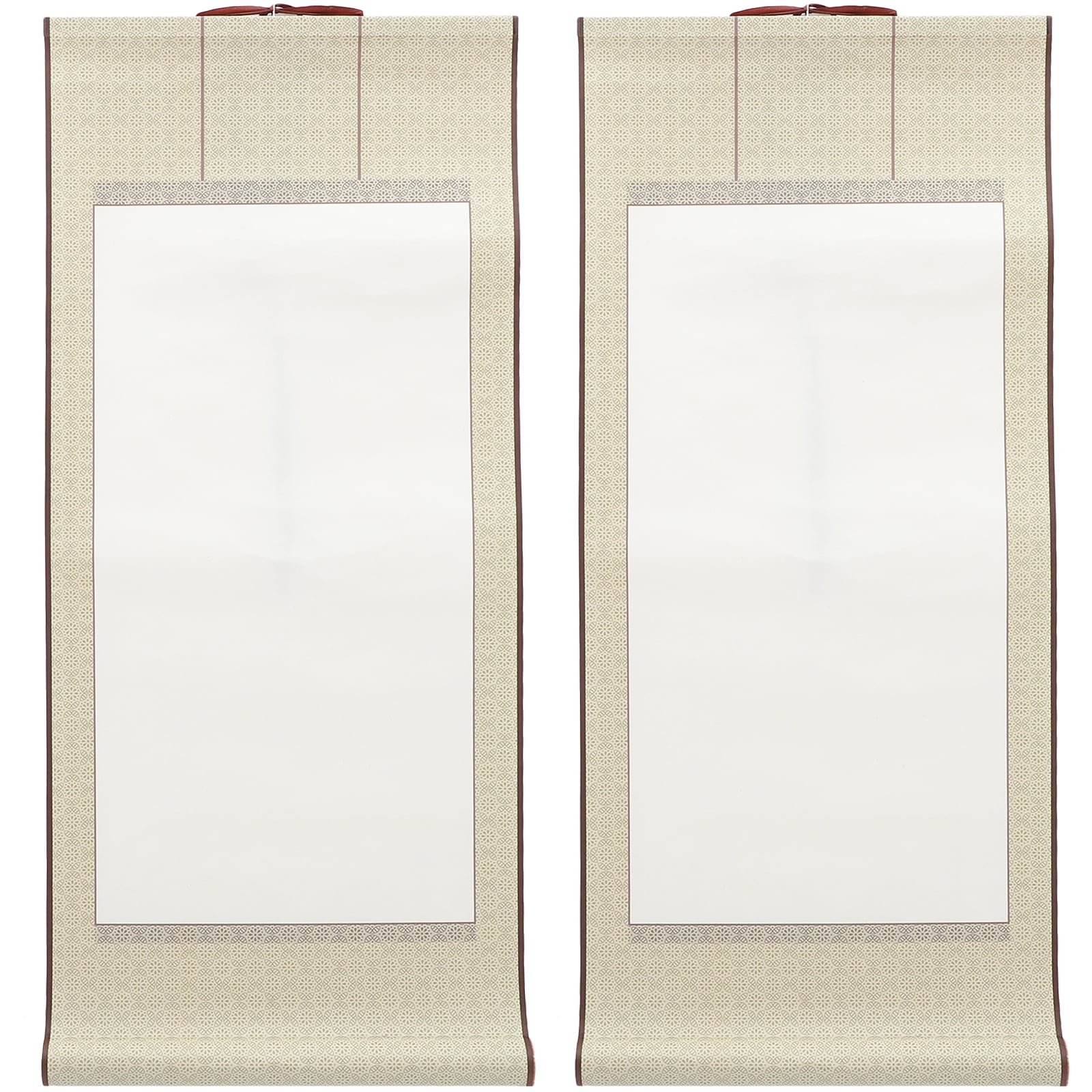 Kuyiluo Blank Scroll 2pcs Blank Hanging Scroll Painting Scroll Chinese ...