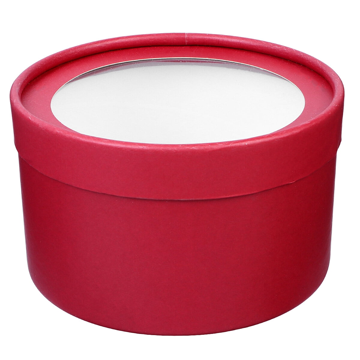 Kuyiluo Claret Round Gift Boxes with Lids - Christmas Storage Box for ...