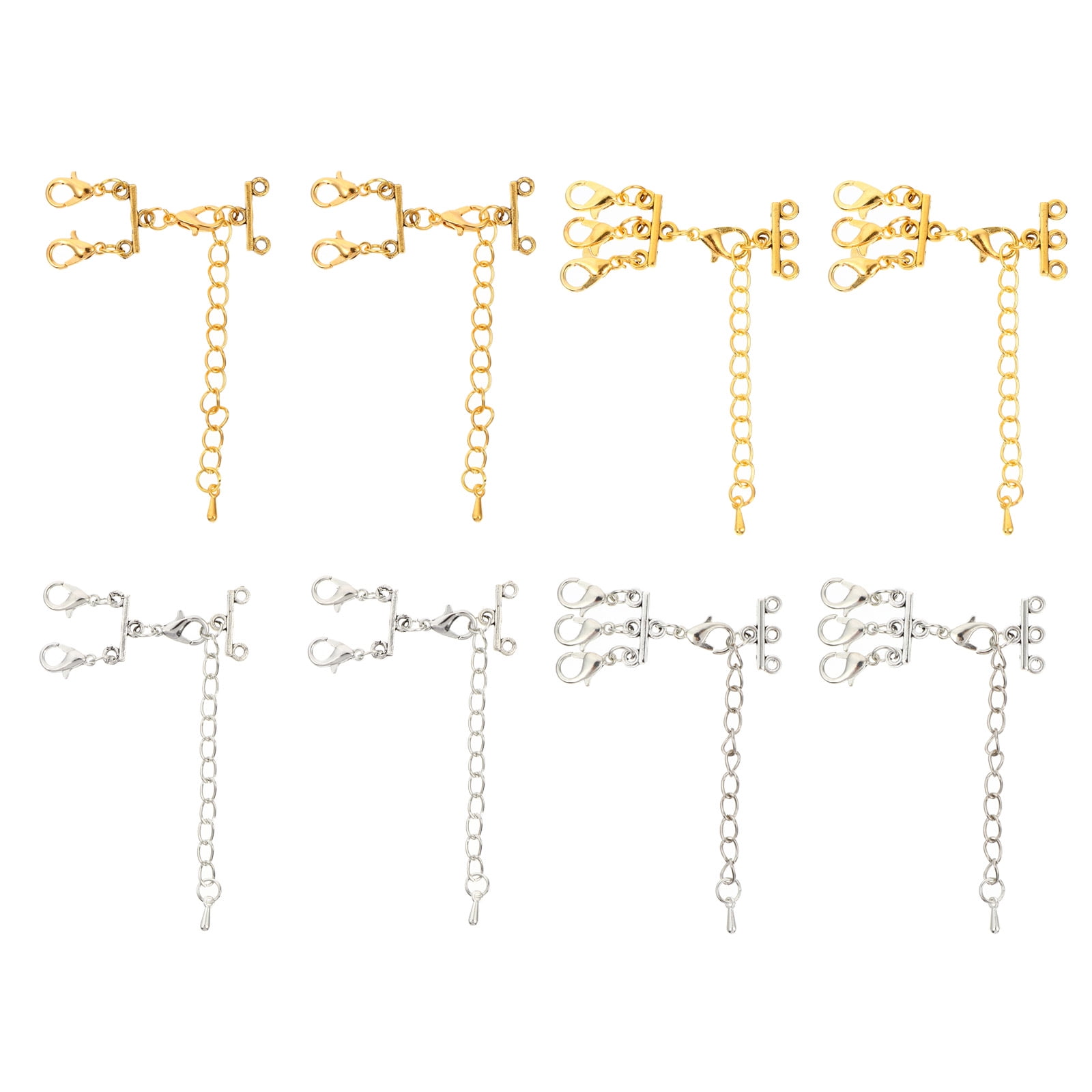 Kuyiluo Slide Clasp Lock 8pcs Multi Strand Clasps with Lobster Clasps ...