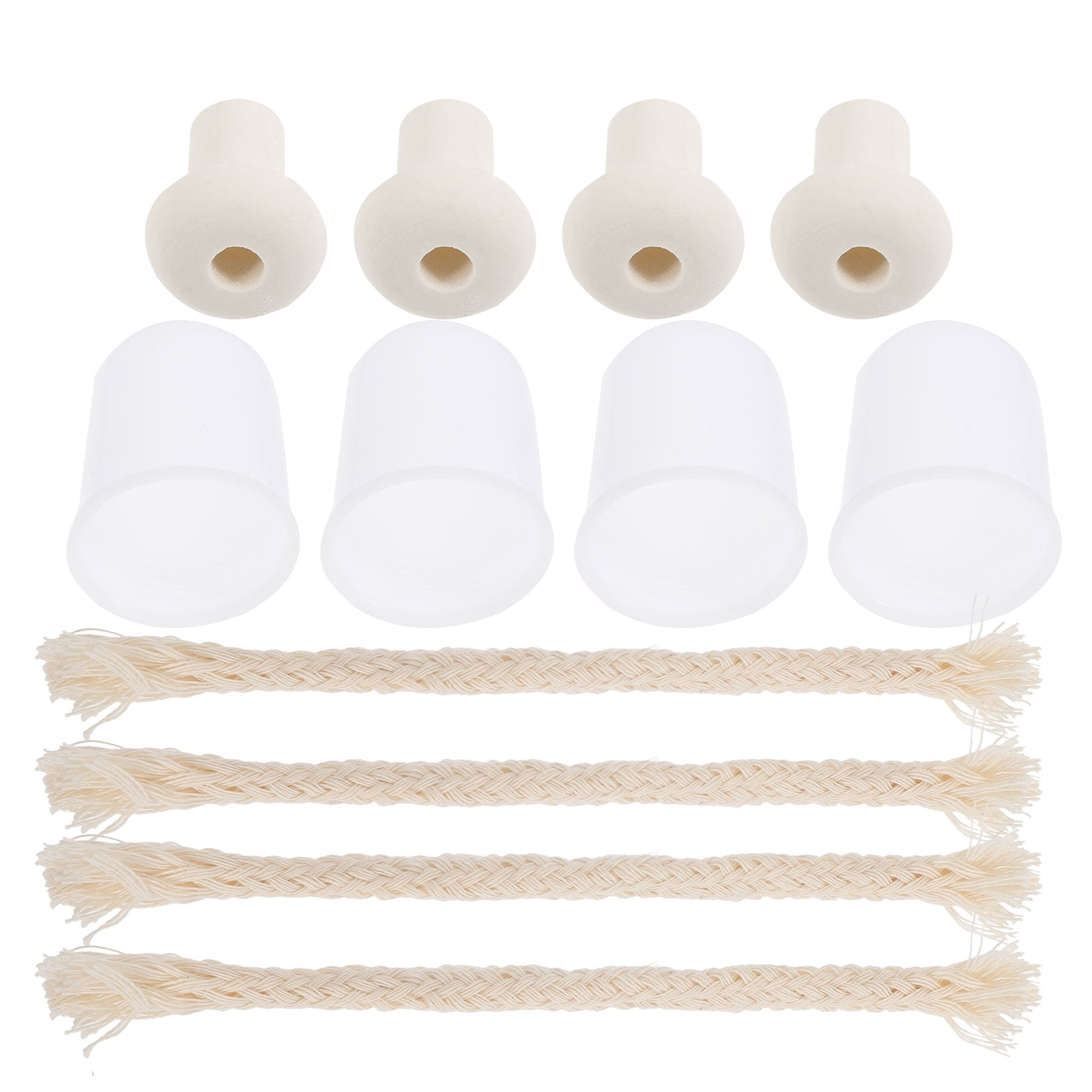 18Pcs Alcohol Burner Lamp Wicks with Ceramic Holders and Plastic Caps ...