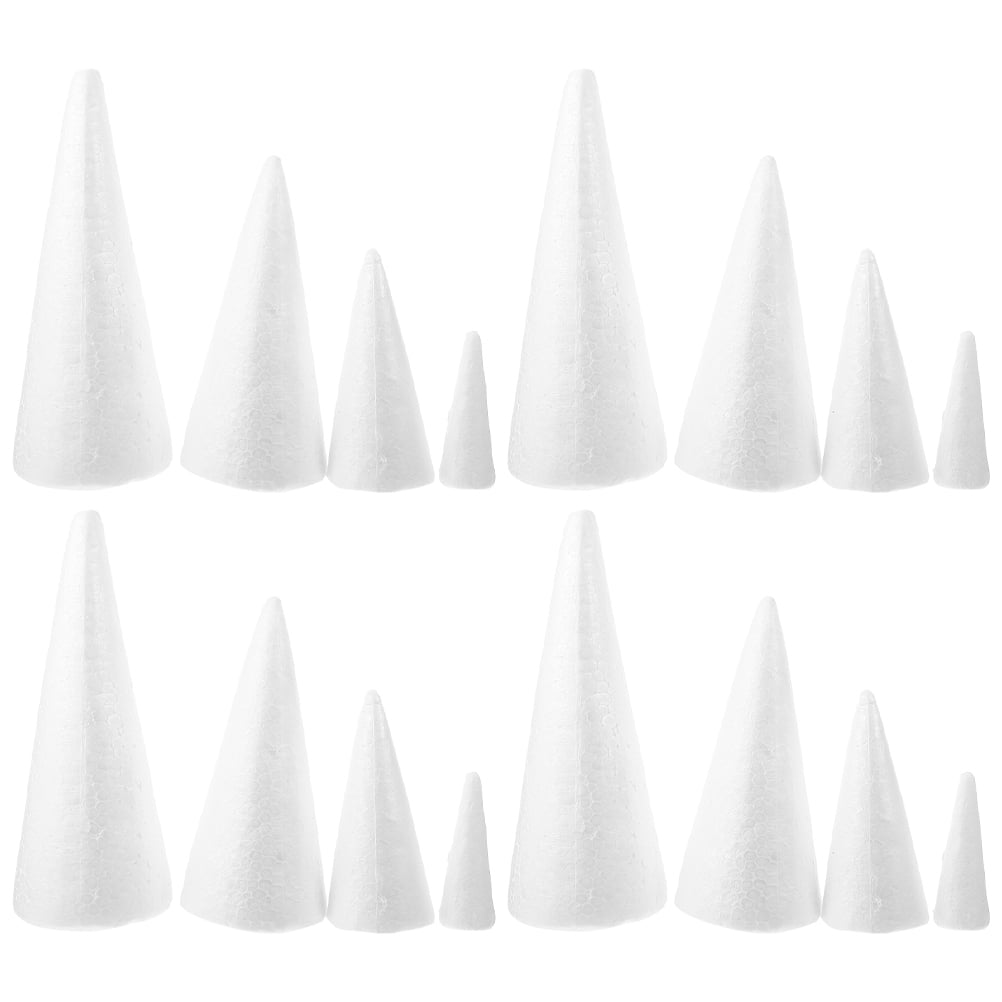 Kuyiluo christmas foam cone 20pcs Blank Foams Cone Unfinished Foams ...