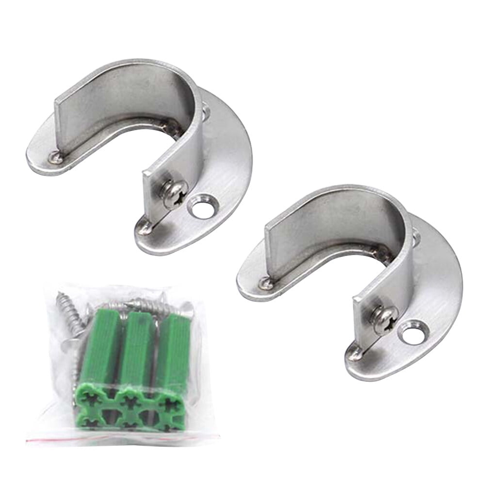 Kuyiluo closet pole socket 2 Set of Heavy Duty "U" Shaped Stainless ...