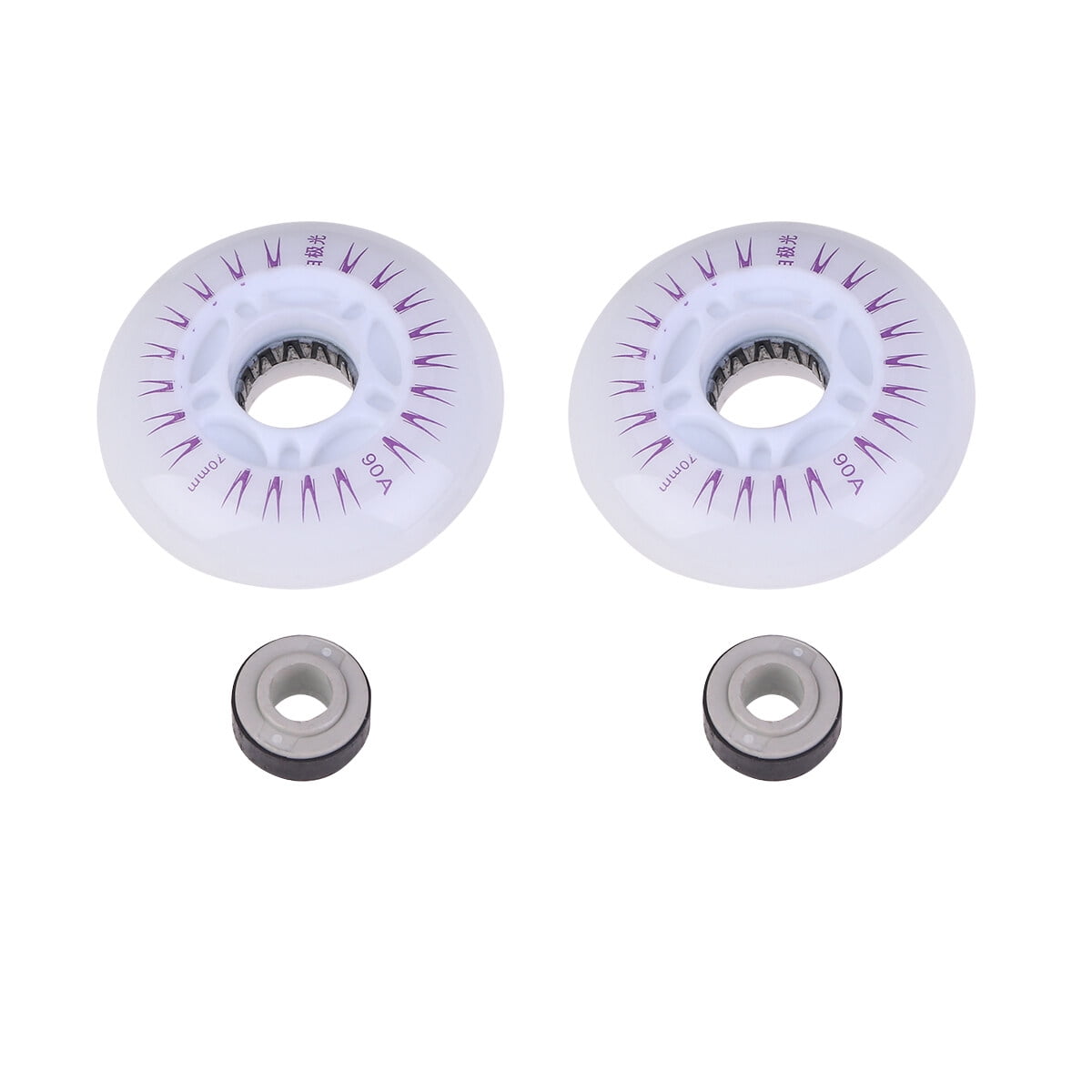 Kuyiluo roller skating wheel 2 Pcs 70MM PU Flash Wheels Roller Skating ...