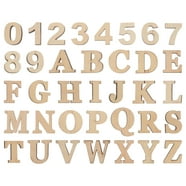HILABEE 156Pcs Small Wooden Craft Letters, Alphabet Cutouts with ...
