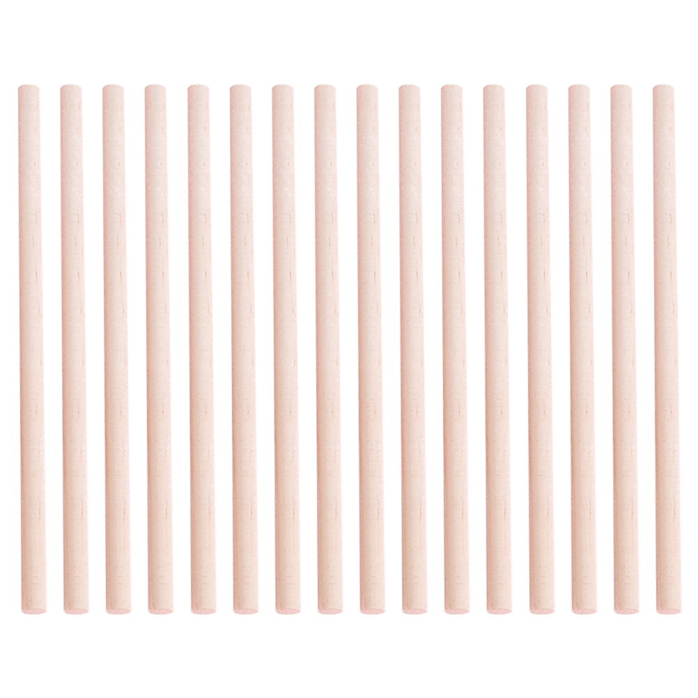 Kuyiluo wooden rods 50pcs Wooden Round Dowel Rods Sticks For Crafts ...